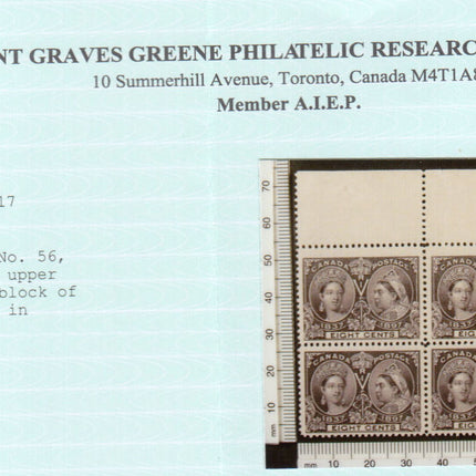 Canada #56 VF/NH UR Corner Block **With Certificate** – City Stamp